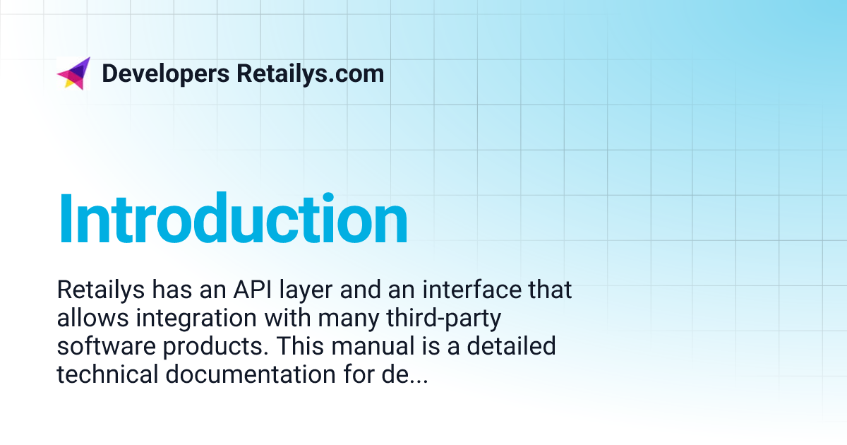 Introduction | Developers Retailys.com